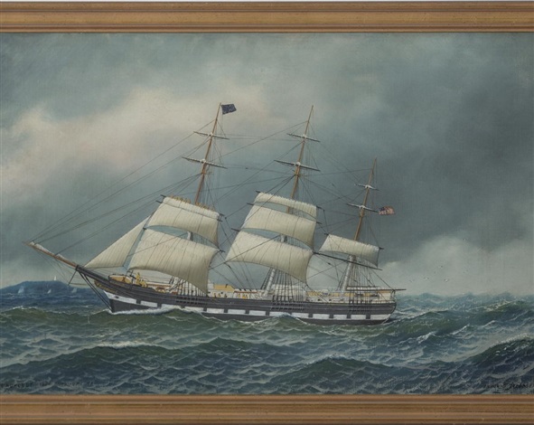 THE AMERICAN PACKET SHIP GEORGE HURLBUT by Antonio Jacobsen on artnet