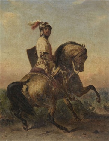 Cavalier médiéval en armure by François Emile de Lansac on artnet