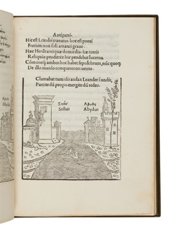 Musaeus, Opusculum de Herone et Leandro, Venice, Aldo, 1495 Greek text ...