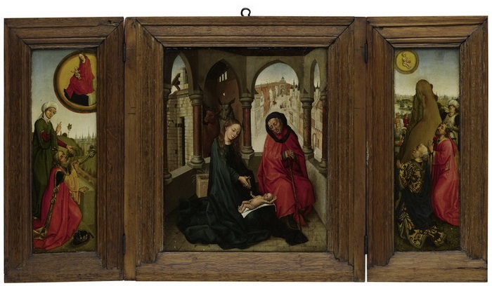 Triptychon mit der Geburt Christi by Rogier van der Weyden on artnet