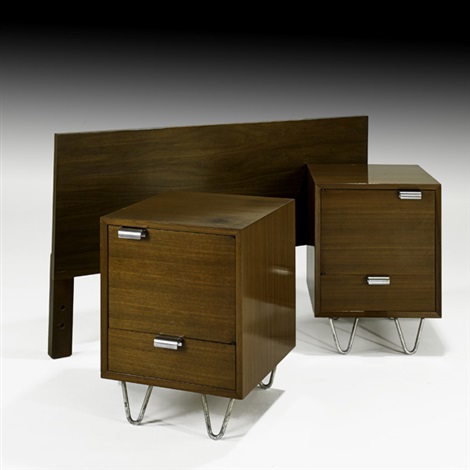 Headboard and nightstands 3 works by George Nelson on artnet
