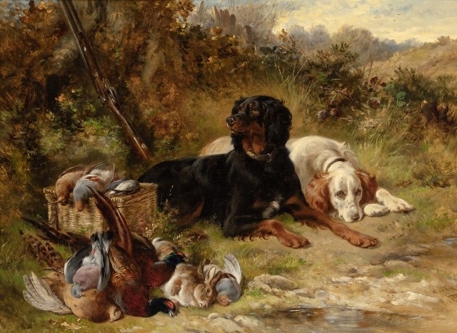 Guarding the Days Bag, A Gordon and an English Setter by James Hardy Jr ...