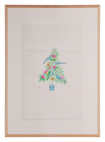 Christmas Tree with Birds by Andy Warhol on artnet
