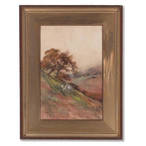 Sheep on a Hillside by Hugo Anton Fisher on artnet