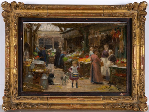 A French Food Market by Victor Gabriel Gilbert on artnet