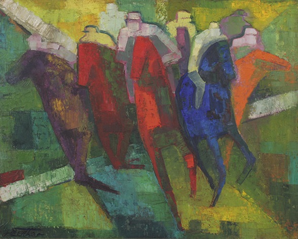 Pferderennen by Wolf Reuther on artnet
