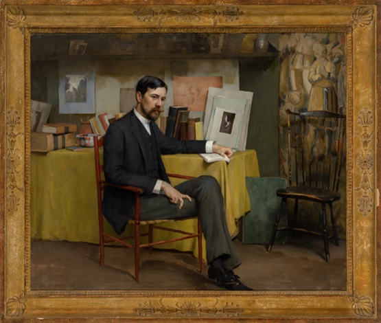 Man Seated in an Interior, 1887 by Charles Foster on artnet