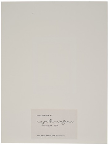 Triangles, 1928 by Imogen Cunningham on artnet