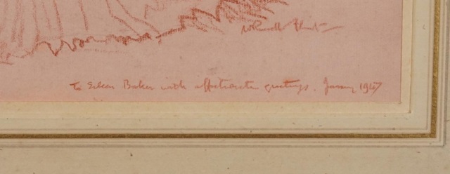 Full length portrait of Eileen Baker by William Russell (Sir) Flint on ...