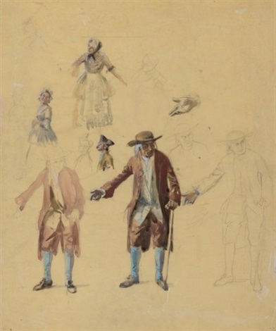 Studies for Murals Depicting the History of Boston, Executed for the ...