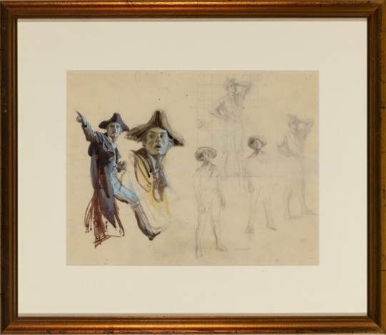 Studies for Murals Depicting the History of Boston, Executed for the ...