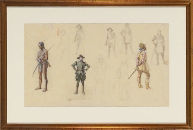 Studies for Murals Depicting the History of Boston, Executed for the ...