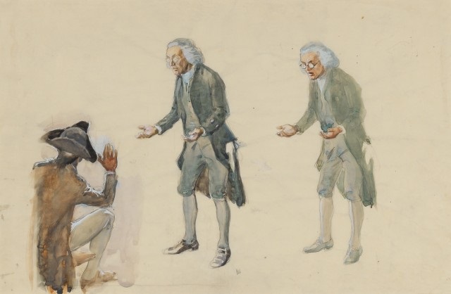 Studies for Murals Depicting the History of Boston, Executed for the ...