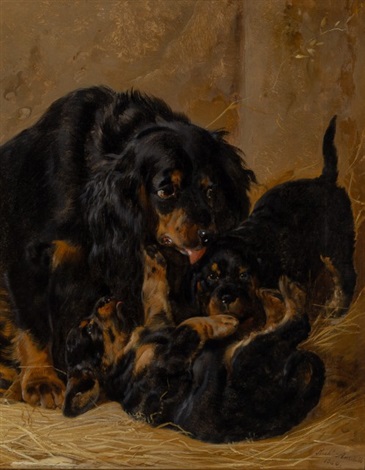 A Gordon Setter Family by Richard Ansdell on artnet