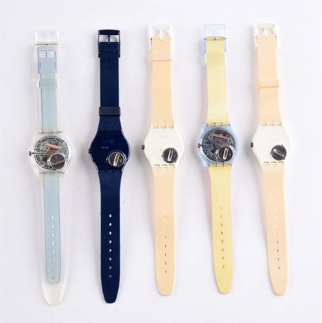 LOT OF 5 STANDARD GENTS SWATCHES by Swatch (Co.) on artnet