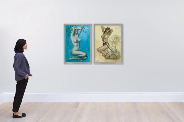 Untitled Set of Two 無題（一組兩幅） by Hajime Sorayama on artnet