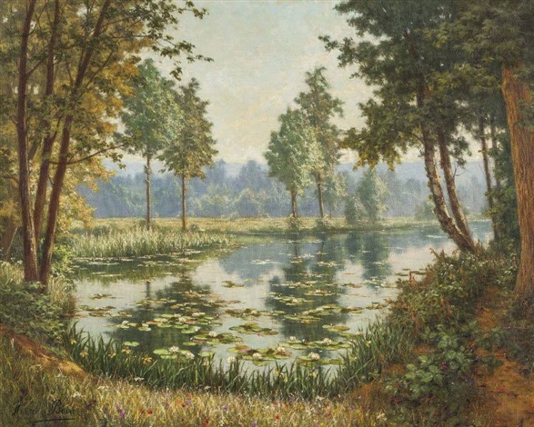 静かな水辺 Still Waters by Henri Biva on artnet