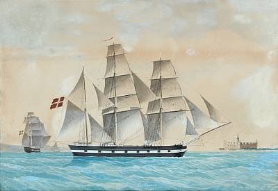 Baltazara, Dragør off the coast of Kronborg Castle by Peder Nielsen ...