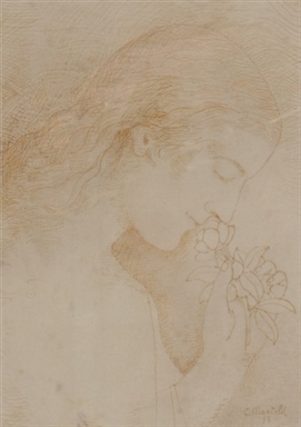 Jeune fille à la fleur by Constant Montald on artnet