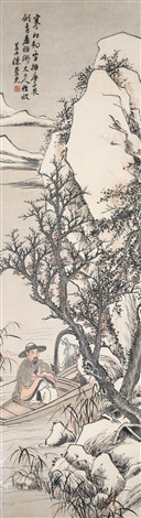 寒江钓雪图 by Chen Chongguang on artnet