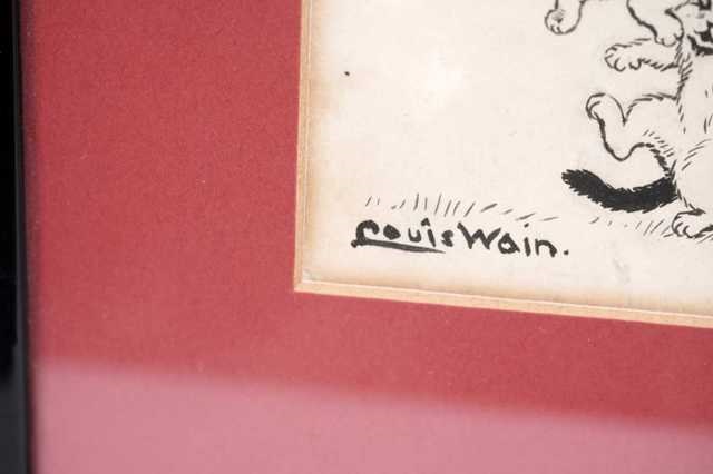 Cats in a Game of Leapfrog by Louis Wain on artnet