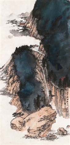 Splashed colour landscape by Zhang Daqian on artnet