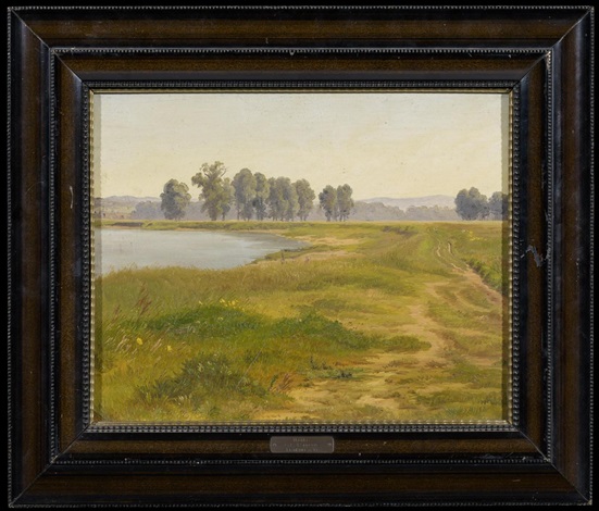 Landscape Study at a Lake by Gustav Friedrich Papperitz on artnet
