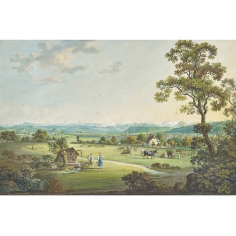 Berner Alpenpanorama by Joseph Steingrubel on artnet