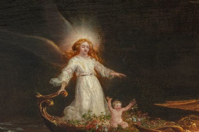 the Voyage of Life Childhood. From Allegory of Mans Earthly Journey by ...