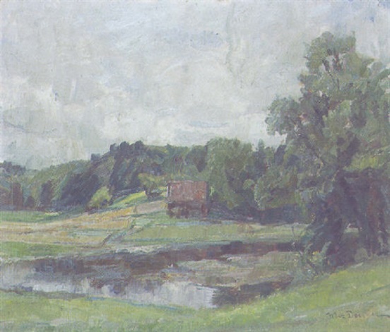 Landschaft mit Weiher by Max Doerner on artnet