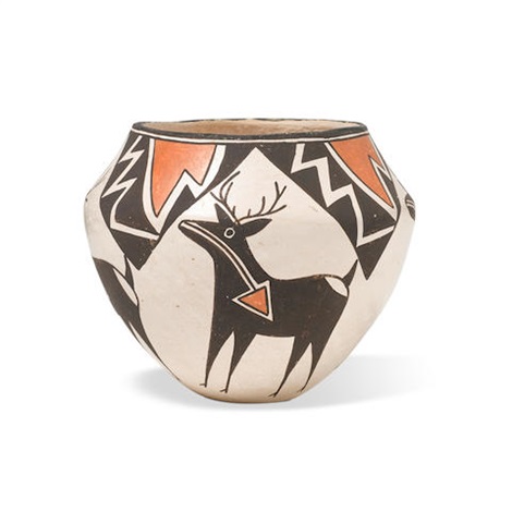 A Lucy M. Lewis pottery jar by Lucy Martin Lewis on artnet