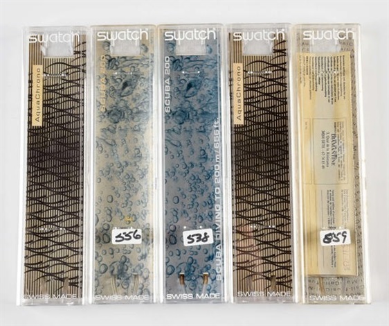 LOT OF 5 ORIGINALS SWATCHES by Swatch (Co.) on artnet