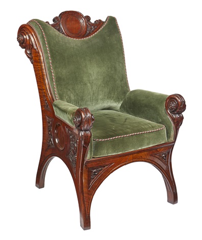 THE SPEAKERS CHAIR FROM THE FIRST AUSTRALIAN FEDERAL PARLIAMENT AFTER A ...