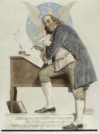 Ben Franklin, Sesquicentennial of the signing of the Declaration of ...