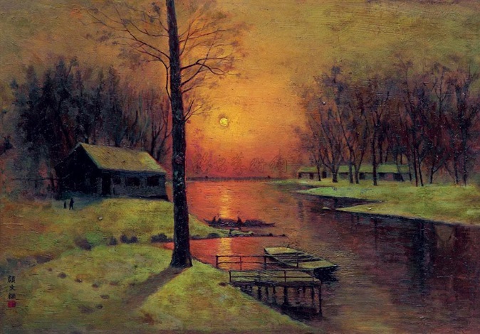 Sunset by Yan Wenliang on artnet