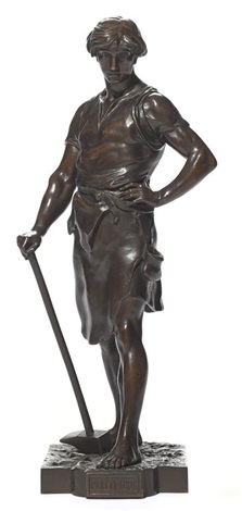 Figure of a foundry worker Pax et Labor by Émile Louis Picault on artnet