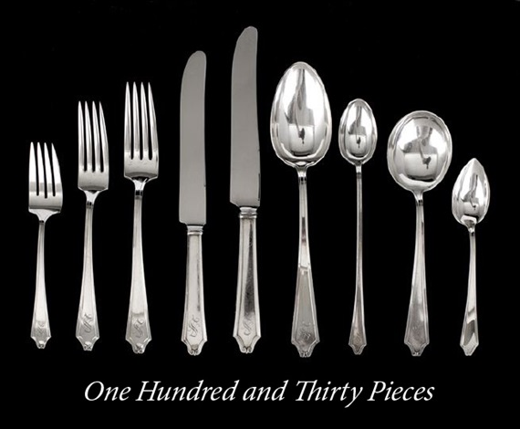 Flatware in Minuet pattern 130 pieces by International Silver (Co.) on ...