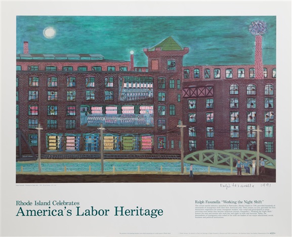 Working the Night Shift Poster for Americas Labor Heritage by Ralph ...