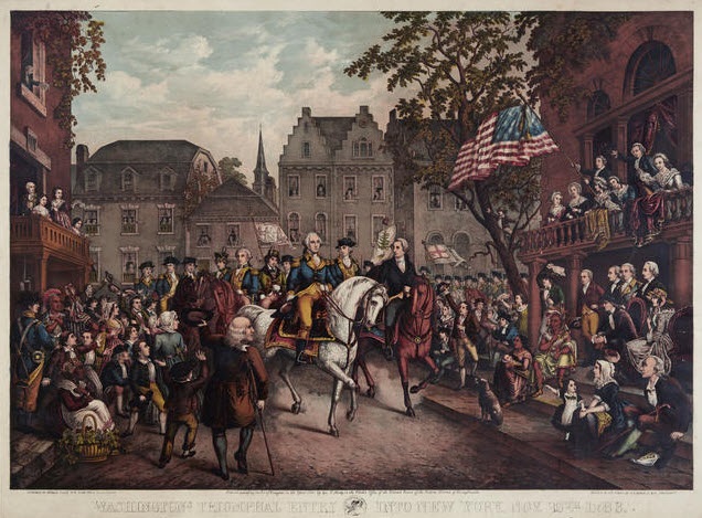 The triumph of patriotism Washington entering New York, 25 Nov 1783 ...