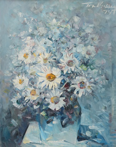 Still life of flowers in a vase by Thomas Golding on artnet