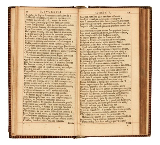 Lucretius Carus, De rerum natura, Amsterdam, 1620, contemporary red ...