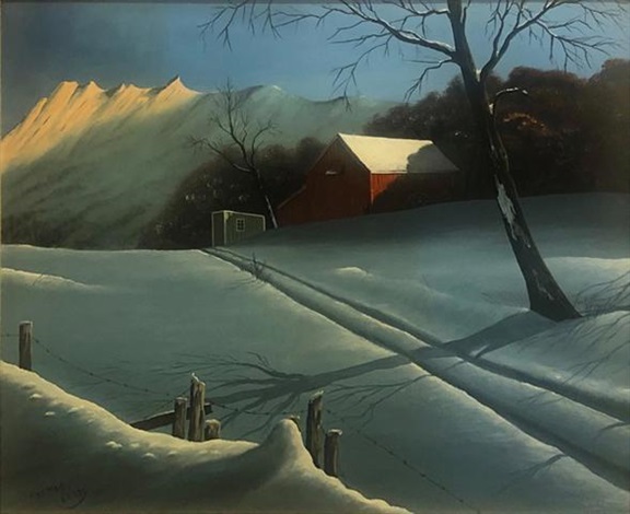 Barn in Winter by Thomas Kerry on artnet