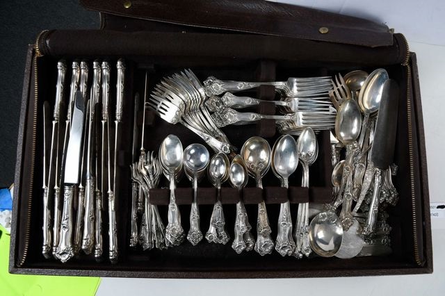 Alvin Morning Glory Sterling Flatware, 229 Pieces by Alvin Corp. on artnet