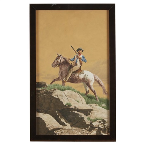 Rifleman on horse by Stanley Borack on artnet