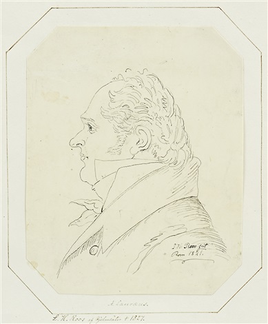 Porträtt av Alexander Laureus 1783-1823 by Leonard Henrik Roos af ...
