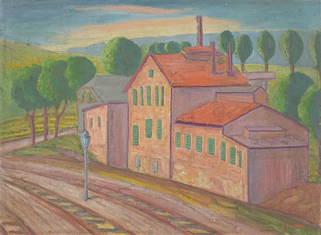 Häuser und Laterne by Rudolf Möller on artnet