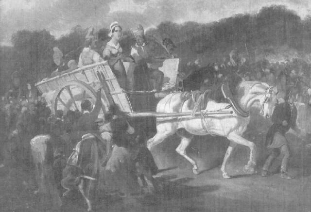 Charlotte de Corday auf dem Weg zur Hinrichtung by French School (19 ...