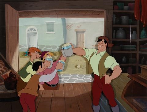 Untitled Brom Bones toasting other revelers from The adventures of ...