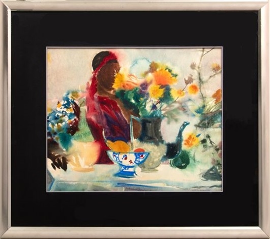 Woman with Red Headband by Richard Jerzy on artnet