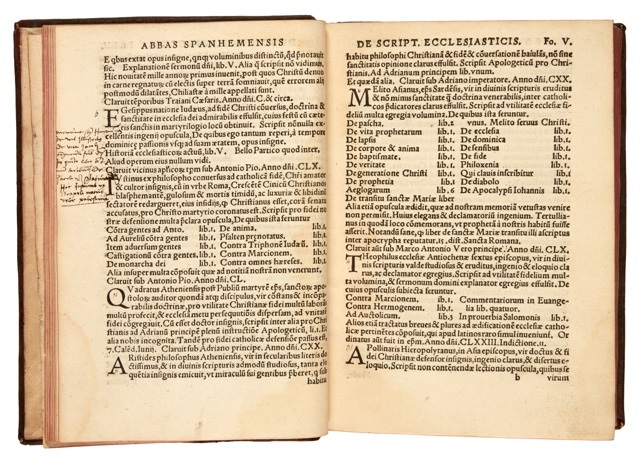 Trithemius, Catalogus scriptorum ecclesiasticorum, sive illustrium ...